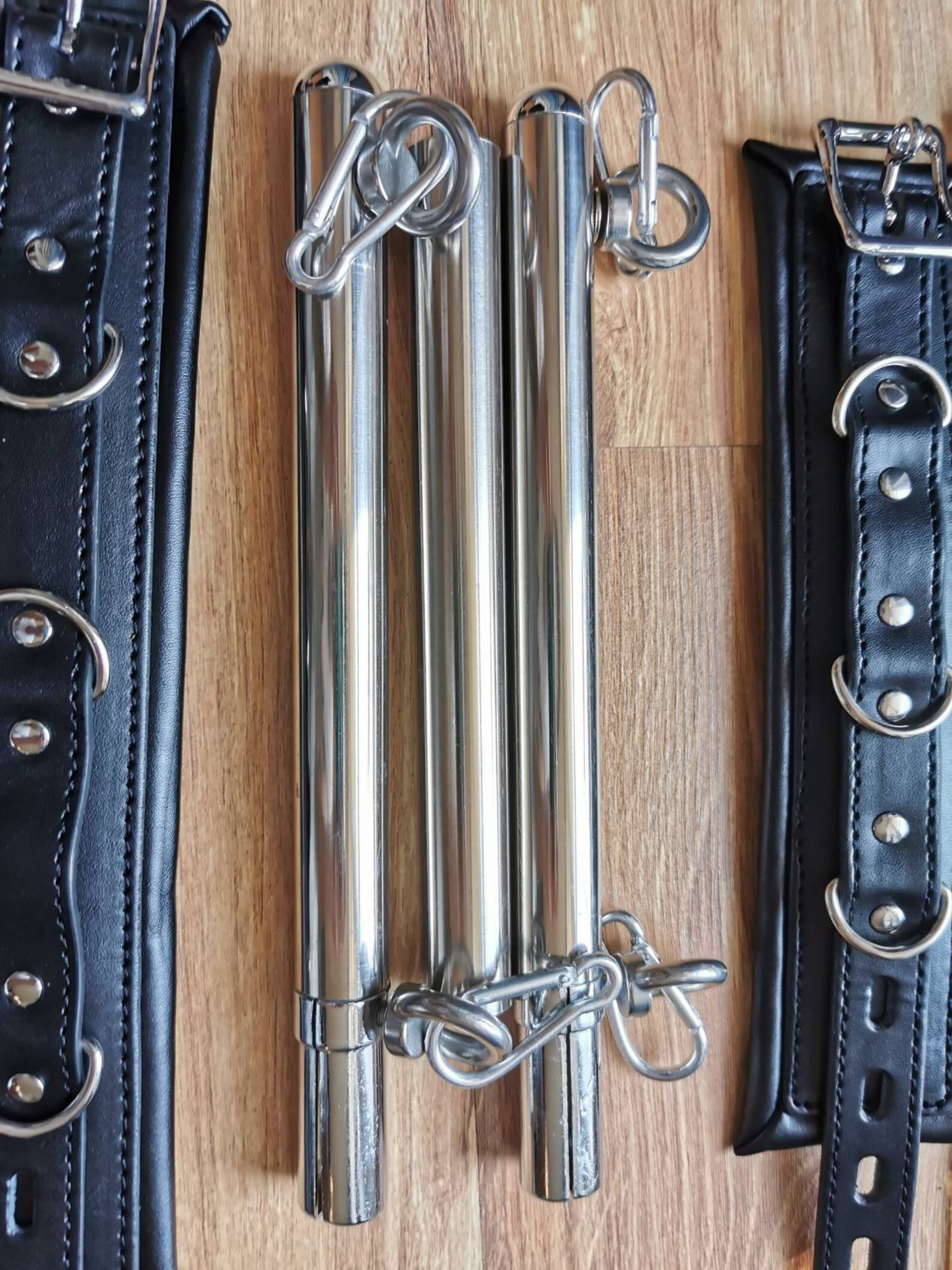 Spreader Bar Legs and Hands Bondage BDSM Cuffs Leather - Etsy