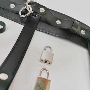 Adjustable High Heels Shoes Locking Ankle Cuffs Leather Restraint Belt ...