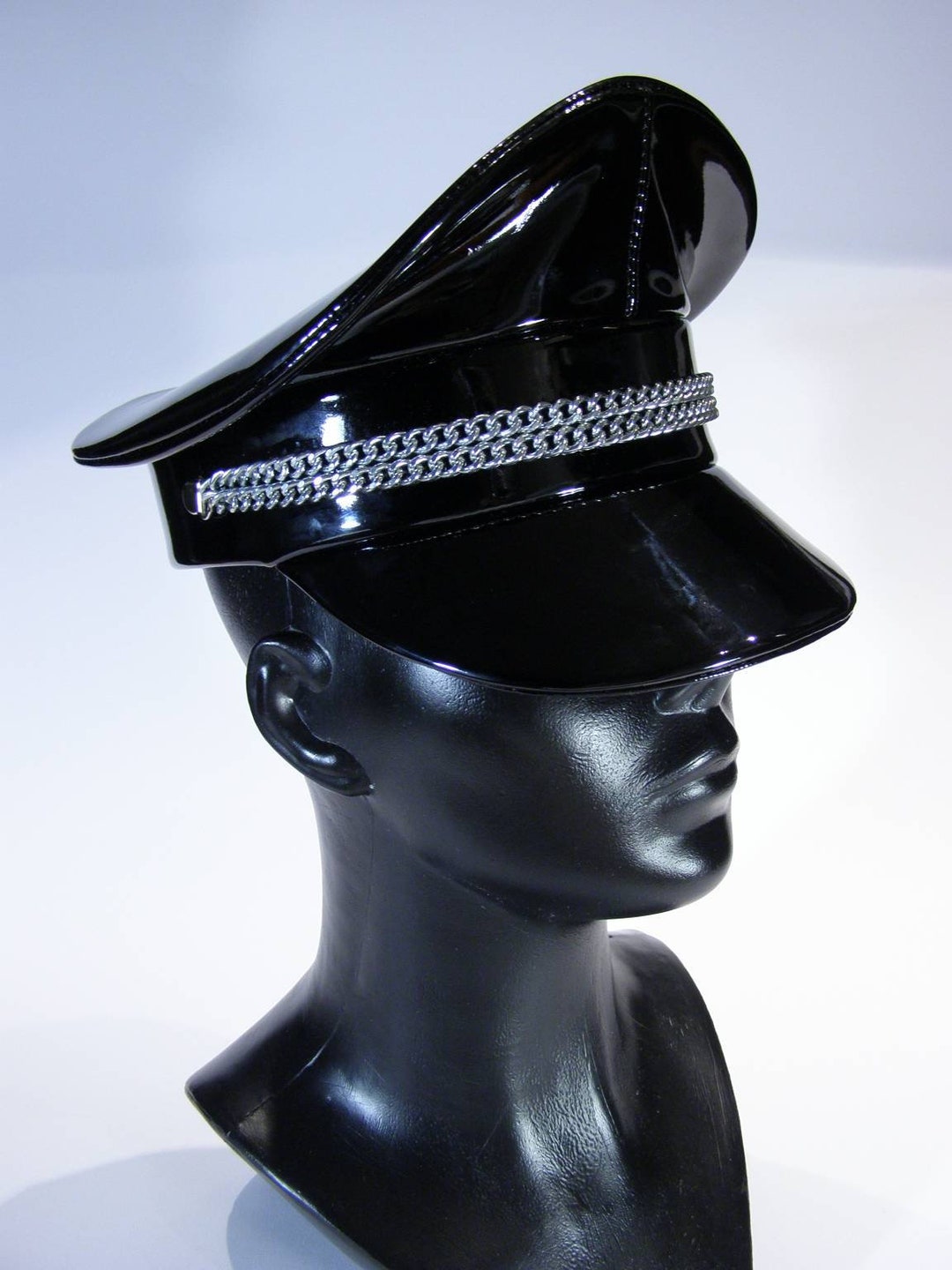 Premium Model Fetish Cap Domina BDSM Lack PVC Made to Measure ...