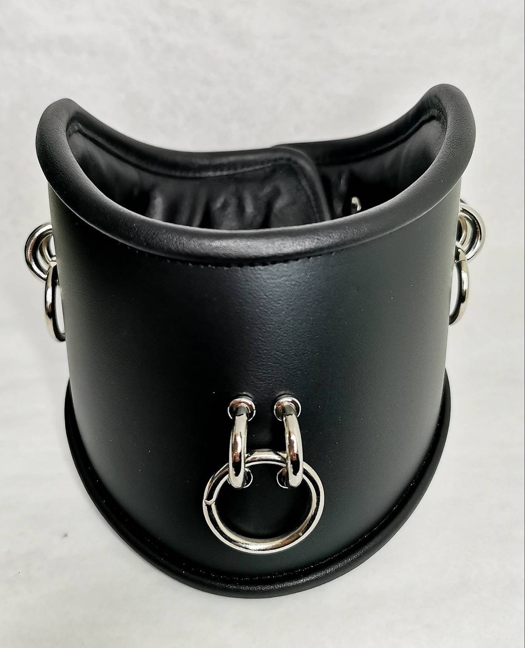 Premium Model Wide Posture Neck Tall Collar Fetish Bondage BDSM Genuine ...