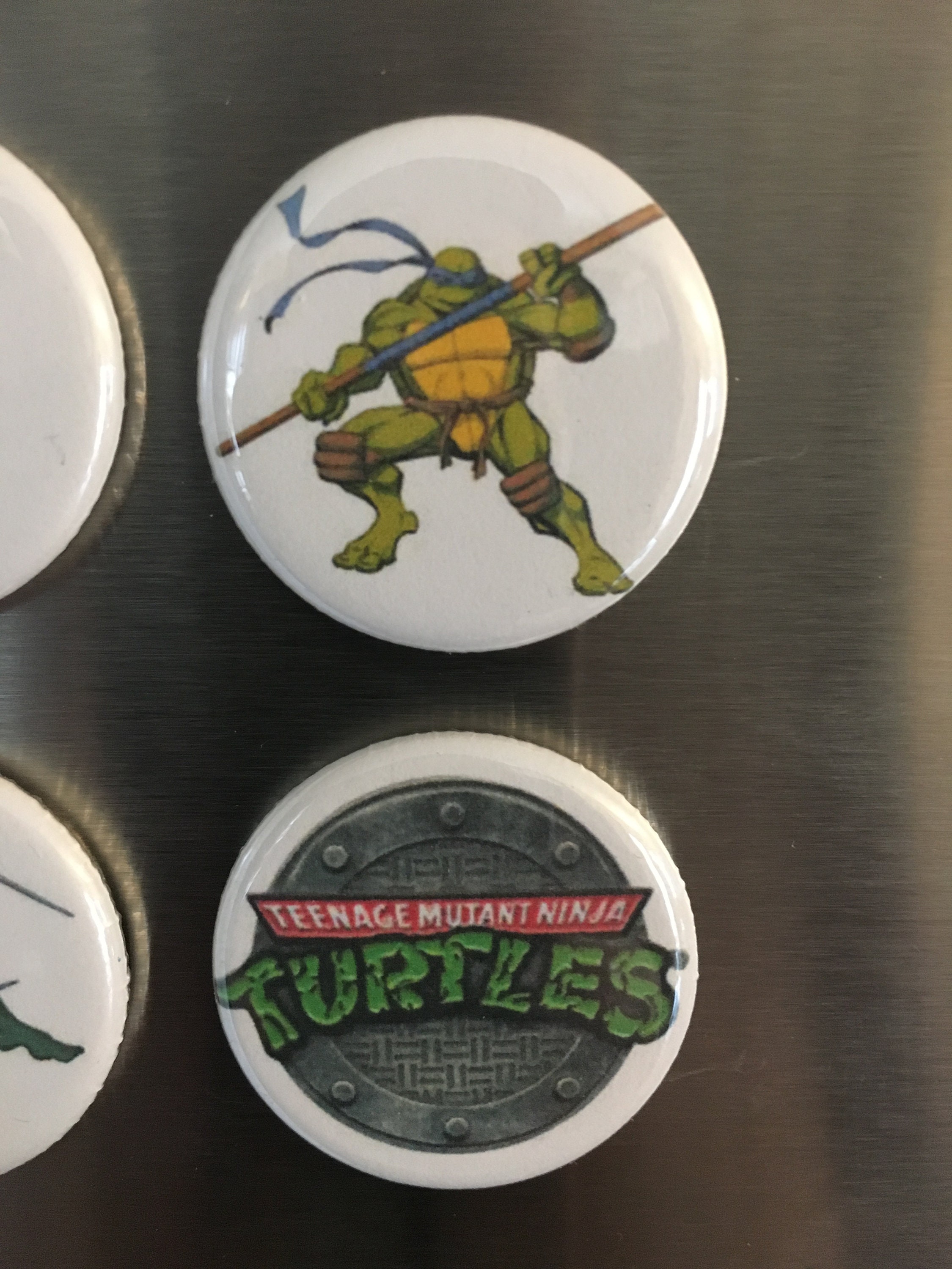Teenage Mutant Ninja Turtles Magnets or Pin Back Buttons. Set of 6. - Etsy
