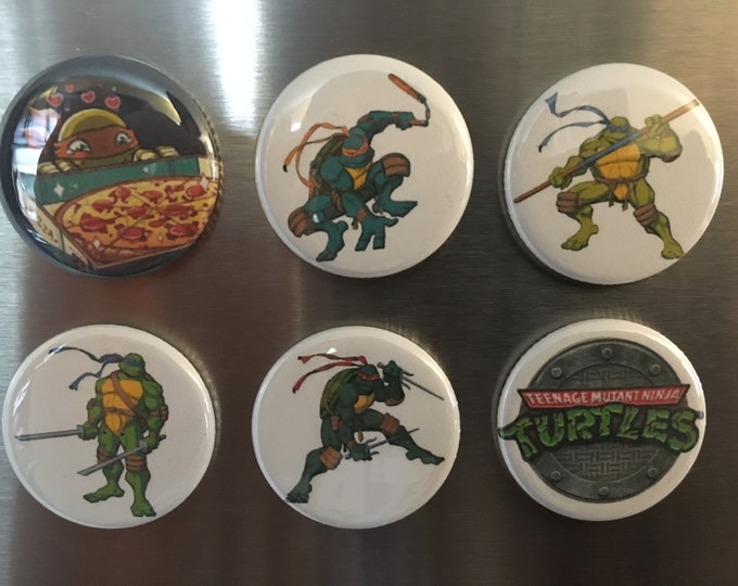 Vintage Teenage Mutant Ninja Turtles & Shredder Refrigerator Magnets ...