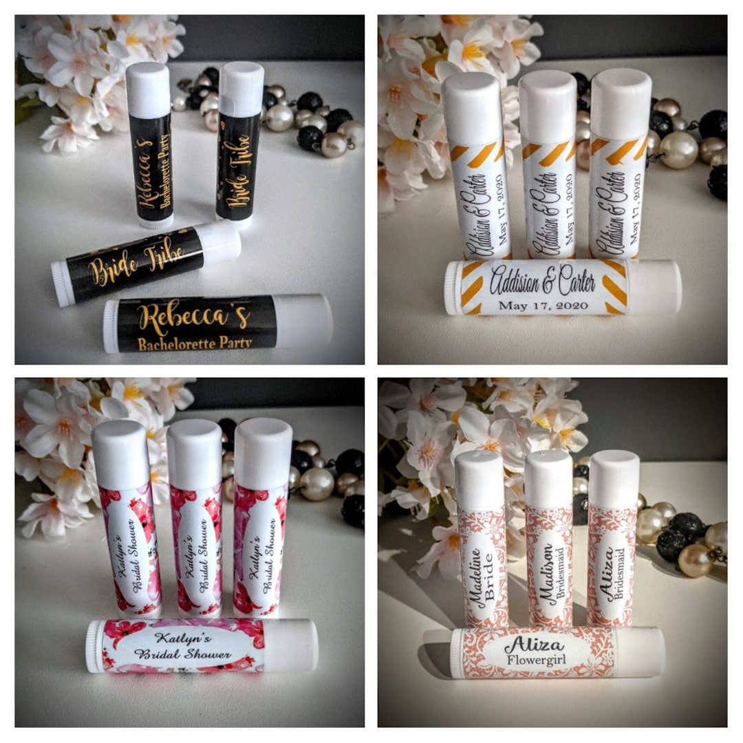 Personalized Lip Balm Personalized Wedding Shower Favor Bachelorette ...