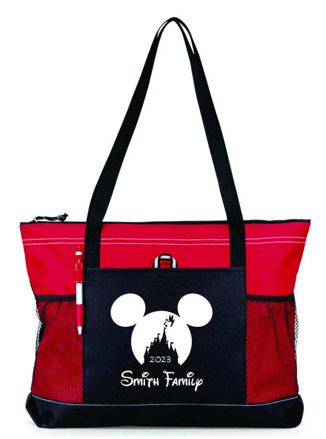 Personalized Walt Disney, Custom Tote Purse, Family Bag, Disney Castle ...