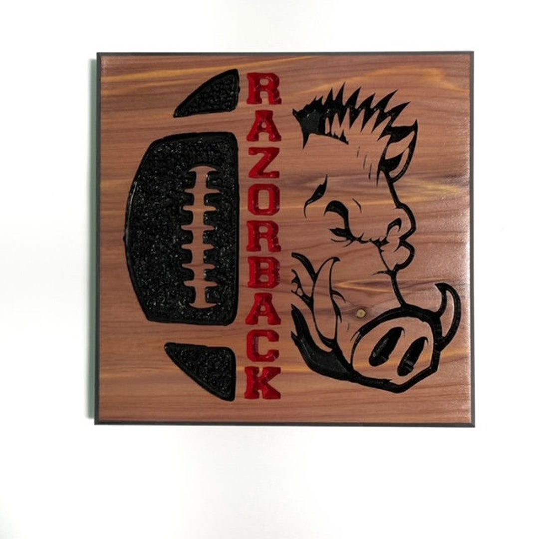 Arkansas Razorback Football Sign Wall Decor WPS Go Hogs WOOO Pig Sooie ...