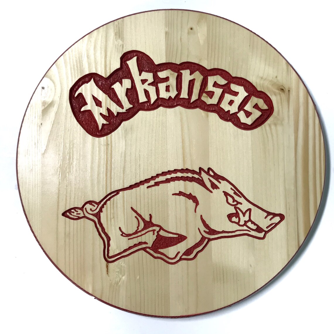 Arkansas Razorback Hog Sign Wooo Pig Sooie Wood Routed Sign - Etsy