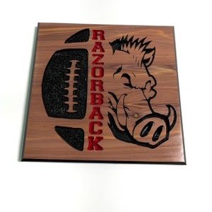 Arkansas Razorback Football Sign Wall Decor WPS Go Hogs WOOO Pig Sooie ...