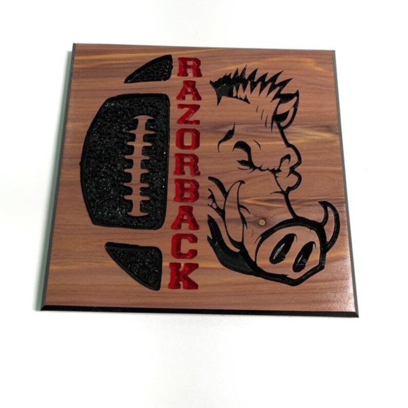 Arkansas Razorback Football Sign Wall Decor WPS Go Hogs WOOO - Etsy