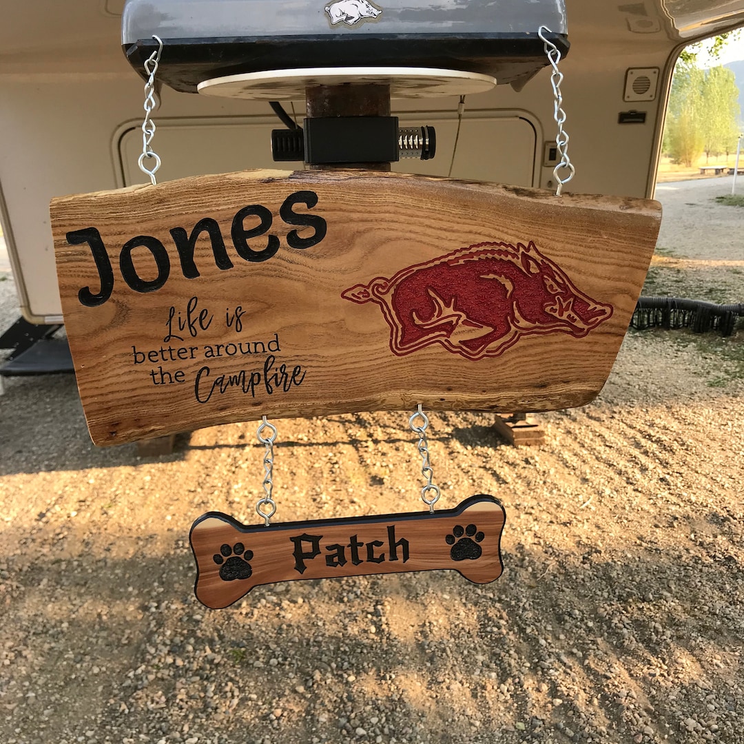 Camping Sign Outdoor Campfire Custom Wood Routed Decor Signs ...