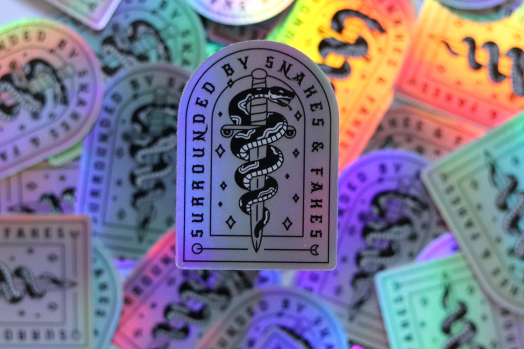 Snakes and Fakes Holographic Sticker - Etsy