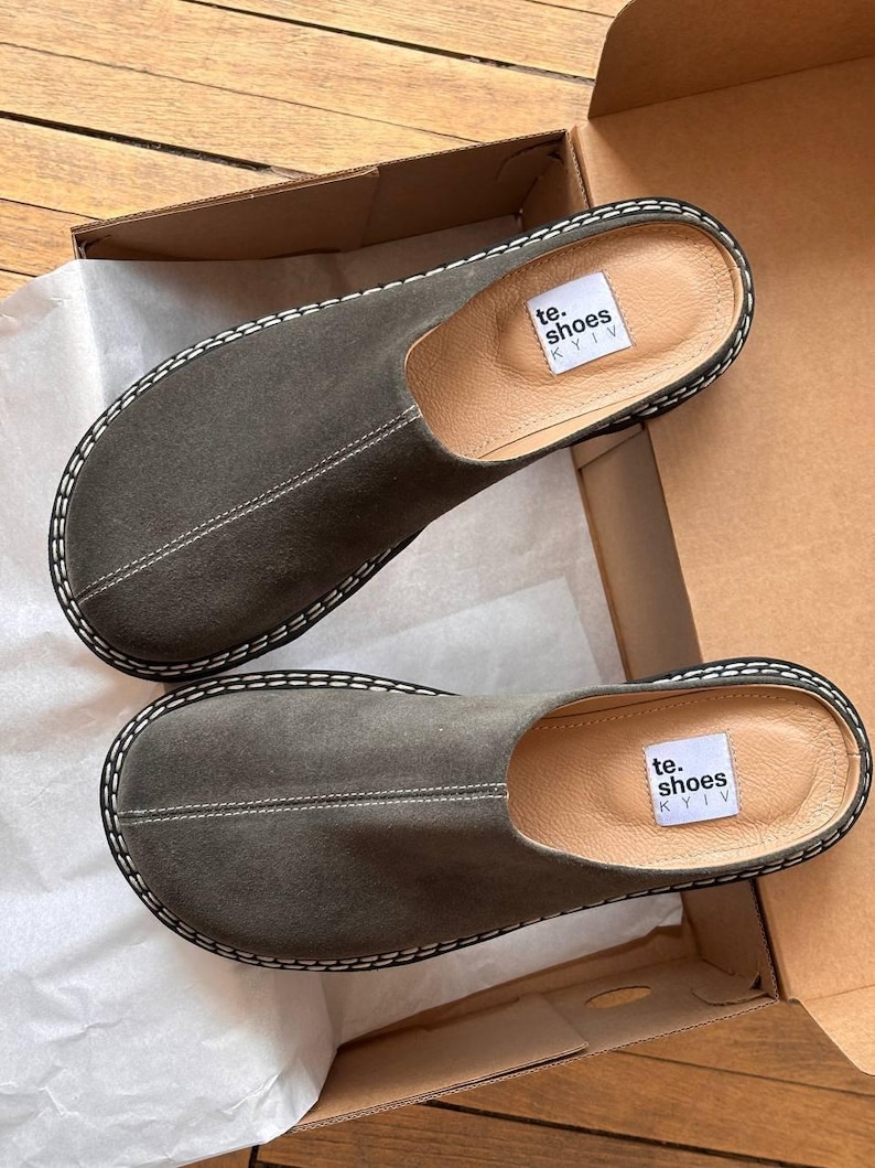 Suede Leather Platform Wide Toe Clogs Women - Clogs & Mules - Closed ...