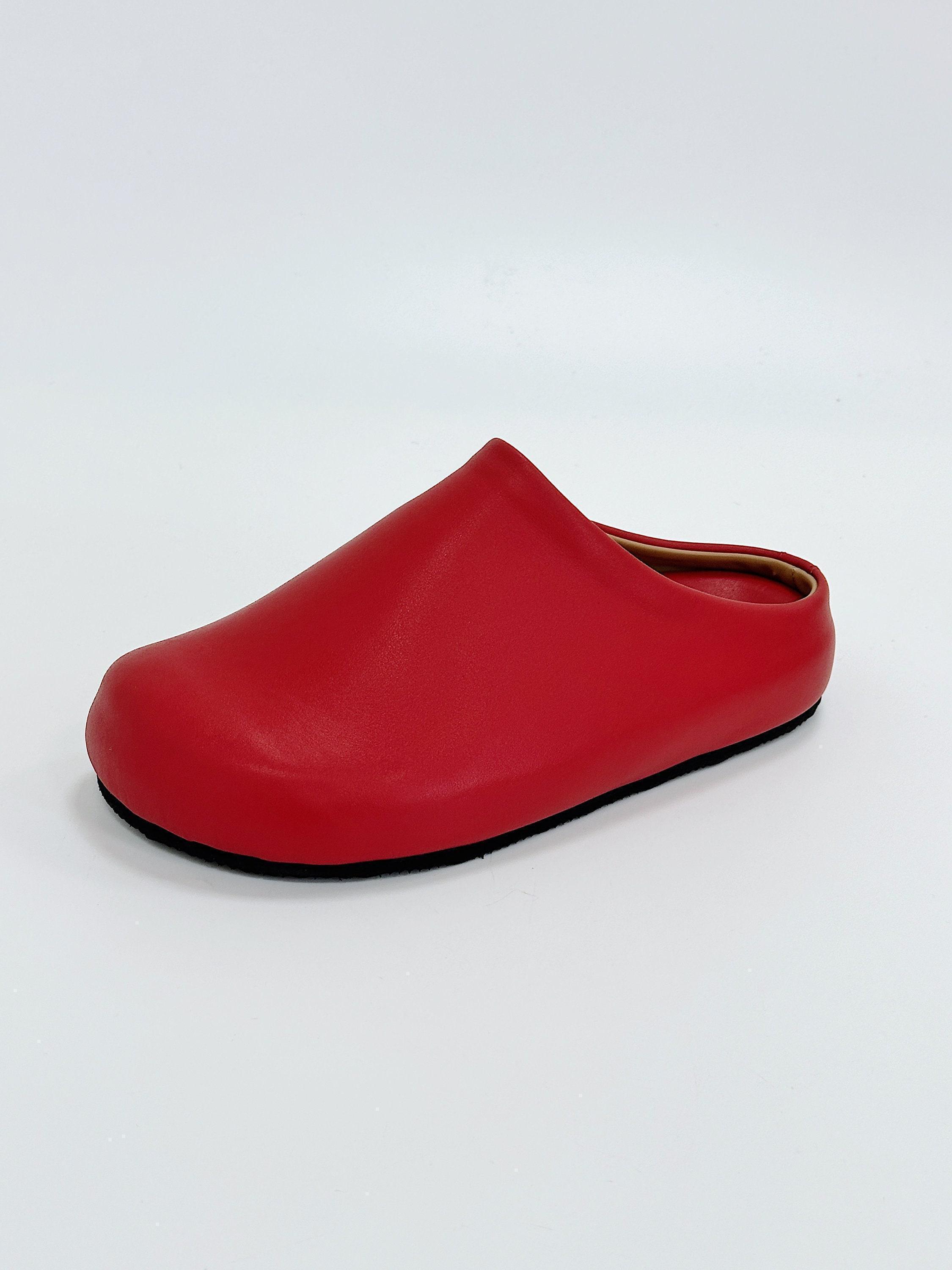 Red Shoes, Shoe Woman, Red Barefoot Shoes, Red Barefoot Clogs, Red ...