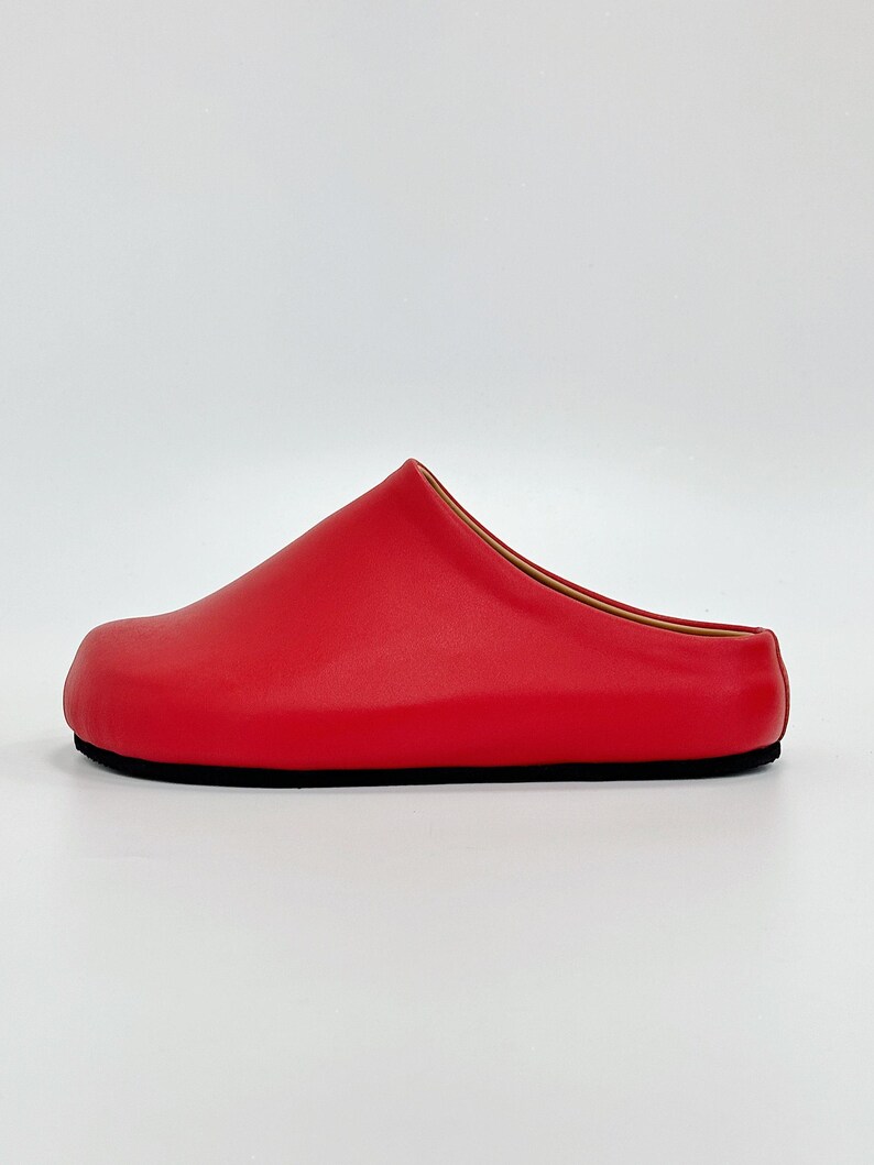 Red Shoes, Shoe Woman, Red Barefoot Shoes, Red Barefoot Clogs, Red ...