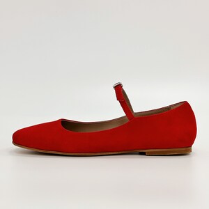 Red Shoes, Mary Jane Flat Shoes Women, Women Dress Shoes, Mod Shoes ...