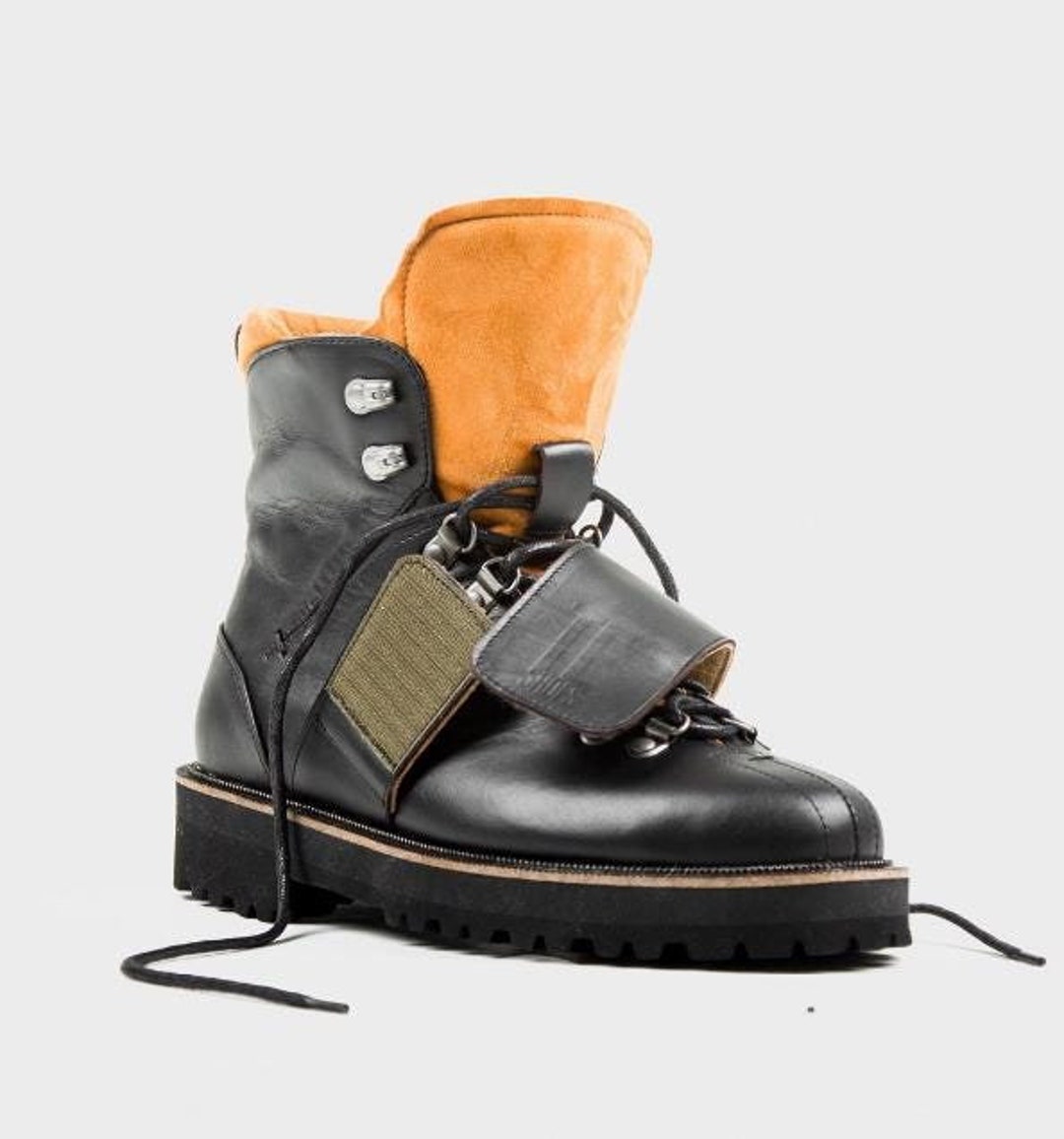 Trendy Mod Flat Ankle Leather Shoes, Lacing Sport Style Boots, Round ...