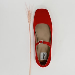Red Shoes, Mary Jane Flat Shoes Women, Women Dress Shoes, Mod Shoes ...
