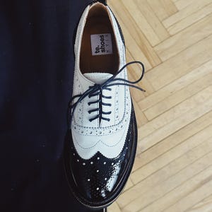 Black and White Oxford Shoe Woman, Woman Shoe, Oxford Shoe Woman ...