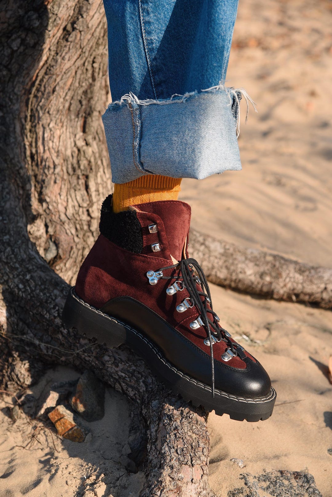 Custom Suede Leather Ankle High Boots, Platform Boots, Short Moccasin ...