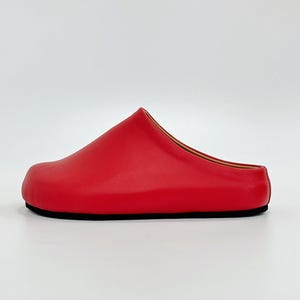Red Shoes, Shoe Woman, Red Barefoot Shoes, Red Barefoot Clogs, Red ...