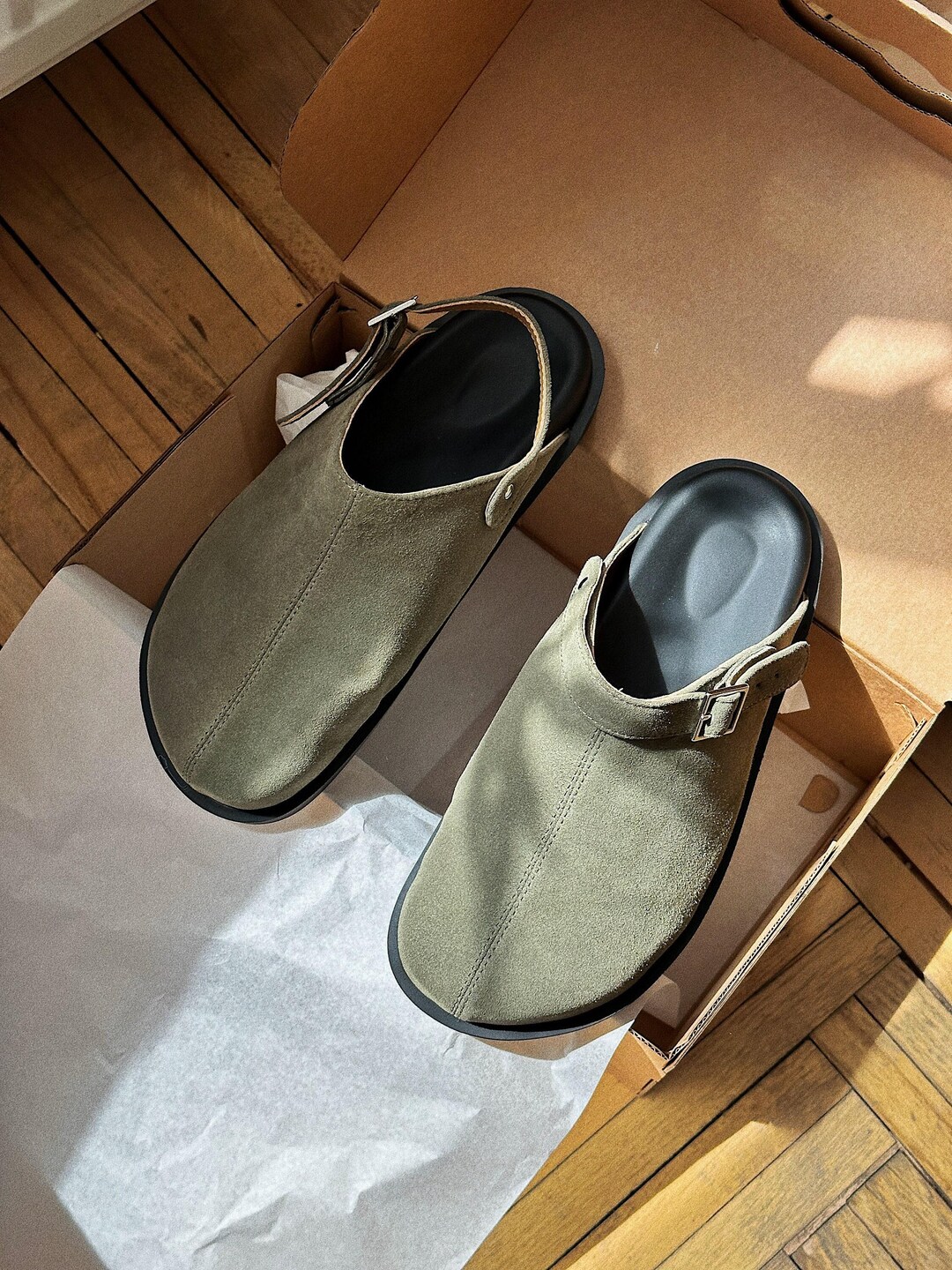 Barefoot Clogs, Green Clogs Women, Custom Made Shoes Women, Suede Clogs ...