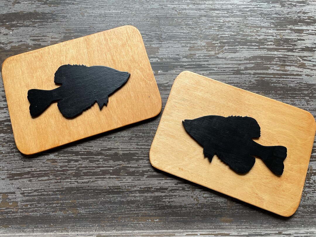 Crappie Fish Wall Art | Rustic Wood Crappie Sign | Pecan & Black ...