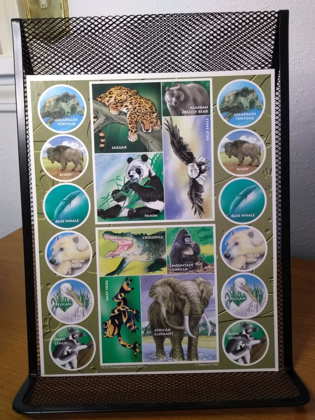 Vintage Stickers, Endangered Animal Stickers, Watermill Press, 80's Kid ...