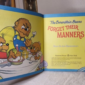 Vintage Book, the Berenstain Bears: Forget Their Manners, 80s Kid, 90s ...