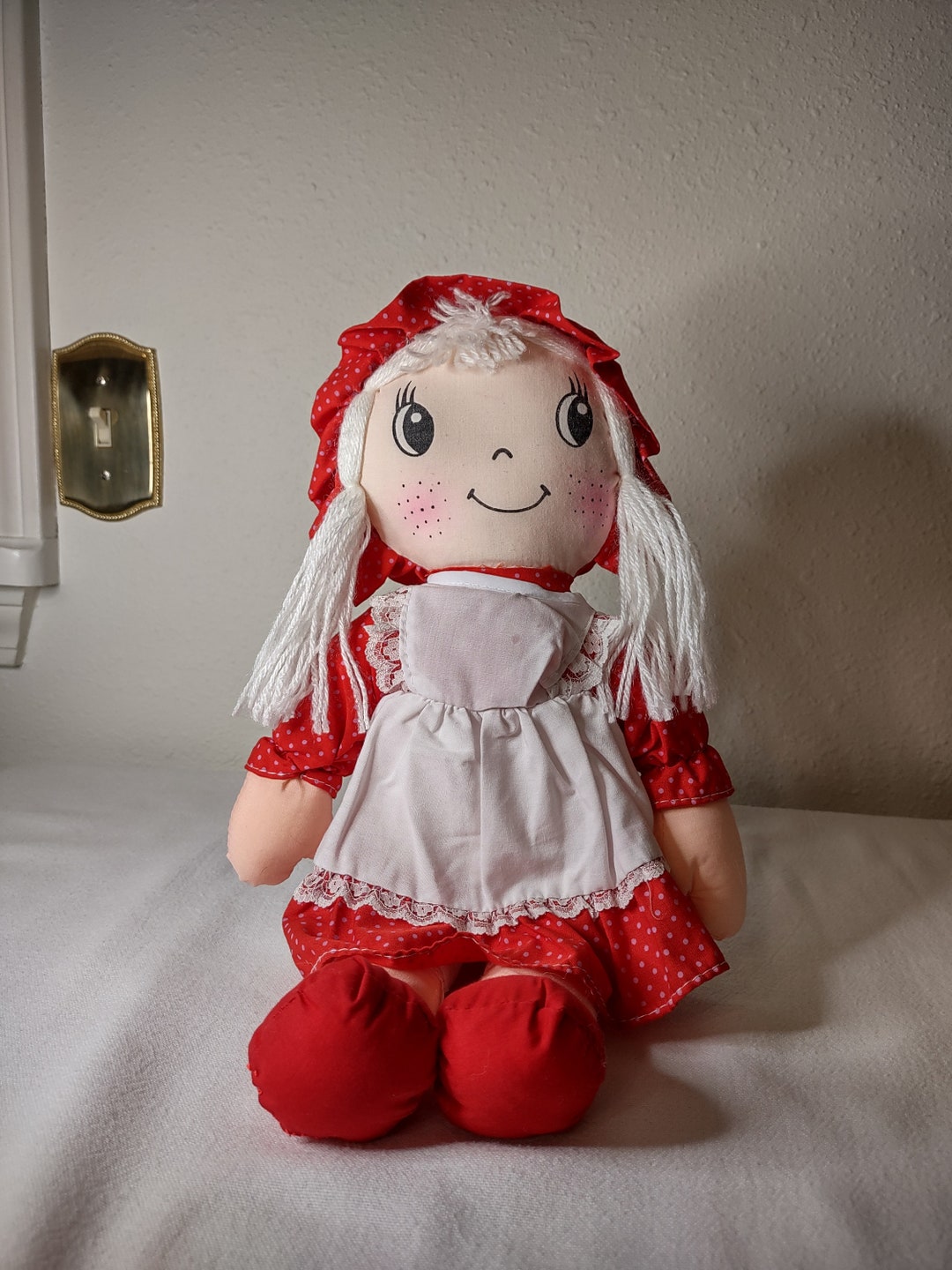 Vintage Holly Hobbie Clone Doll, Pioneer Stuffed Doll, Stuffed Doll ...