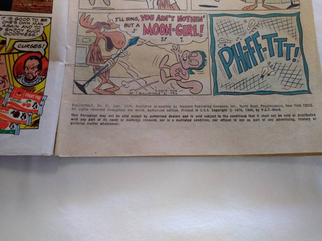 Vintage Whitman Comic, 'bullwinkie and Rocky', No. 21, June 1979 ...