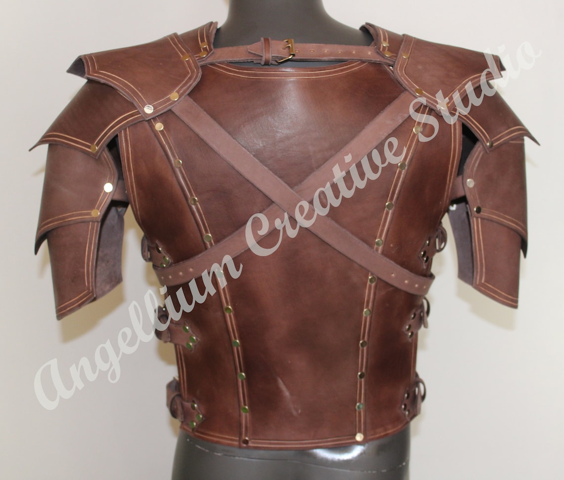 Chest Armor Chest Guard Leather Armor Shoulder Armor - Etsy