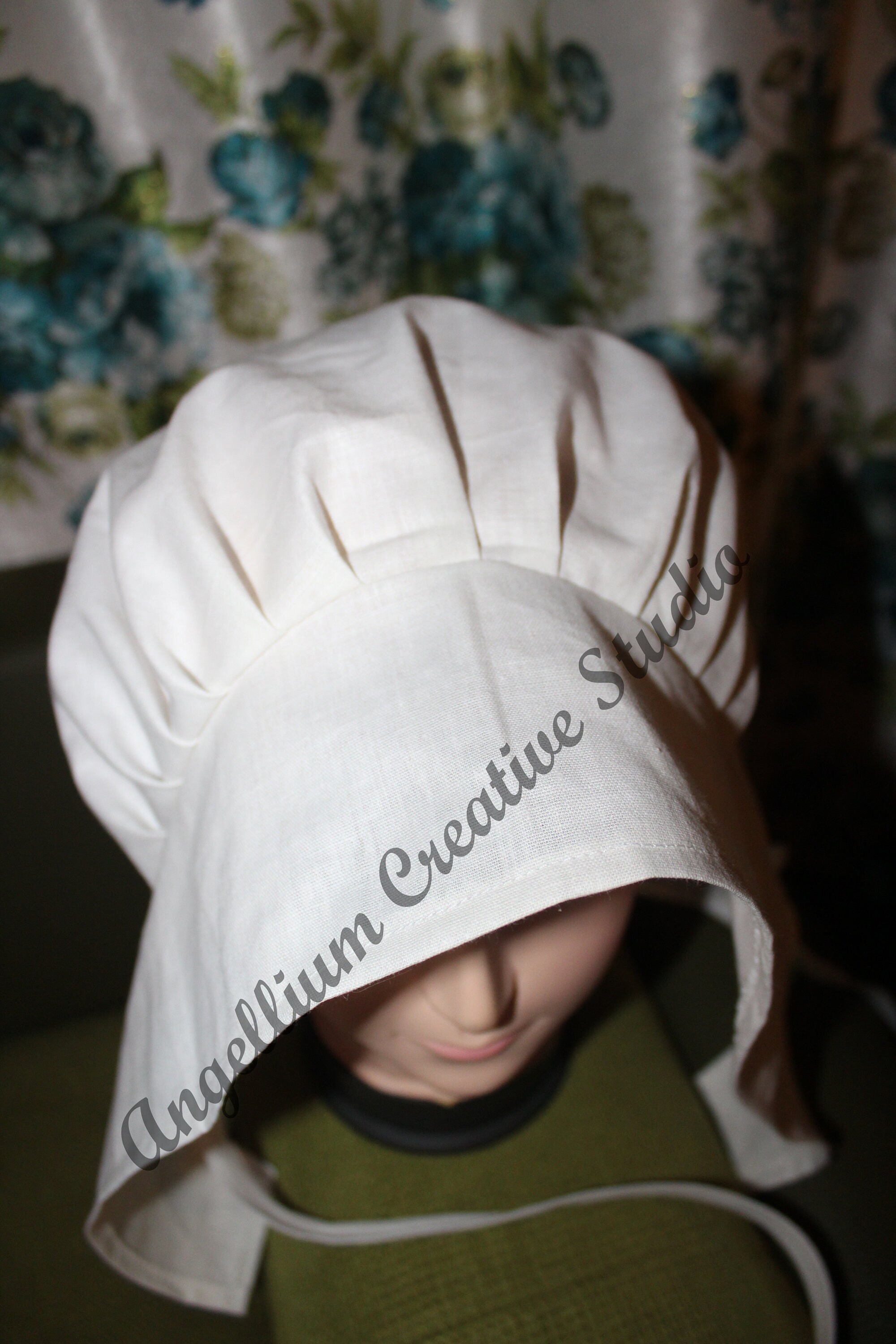 Medieval women's linen cap medevial coif womans linen | Etsy