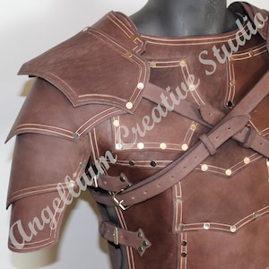 Chest Armor, Chest Guard, Leather Armor + Shoulder Armor (optional) - Etsy