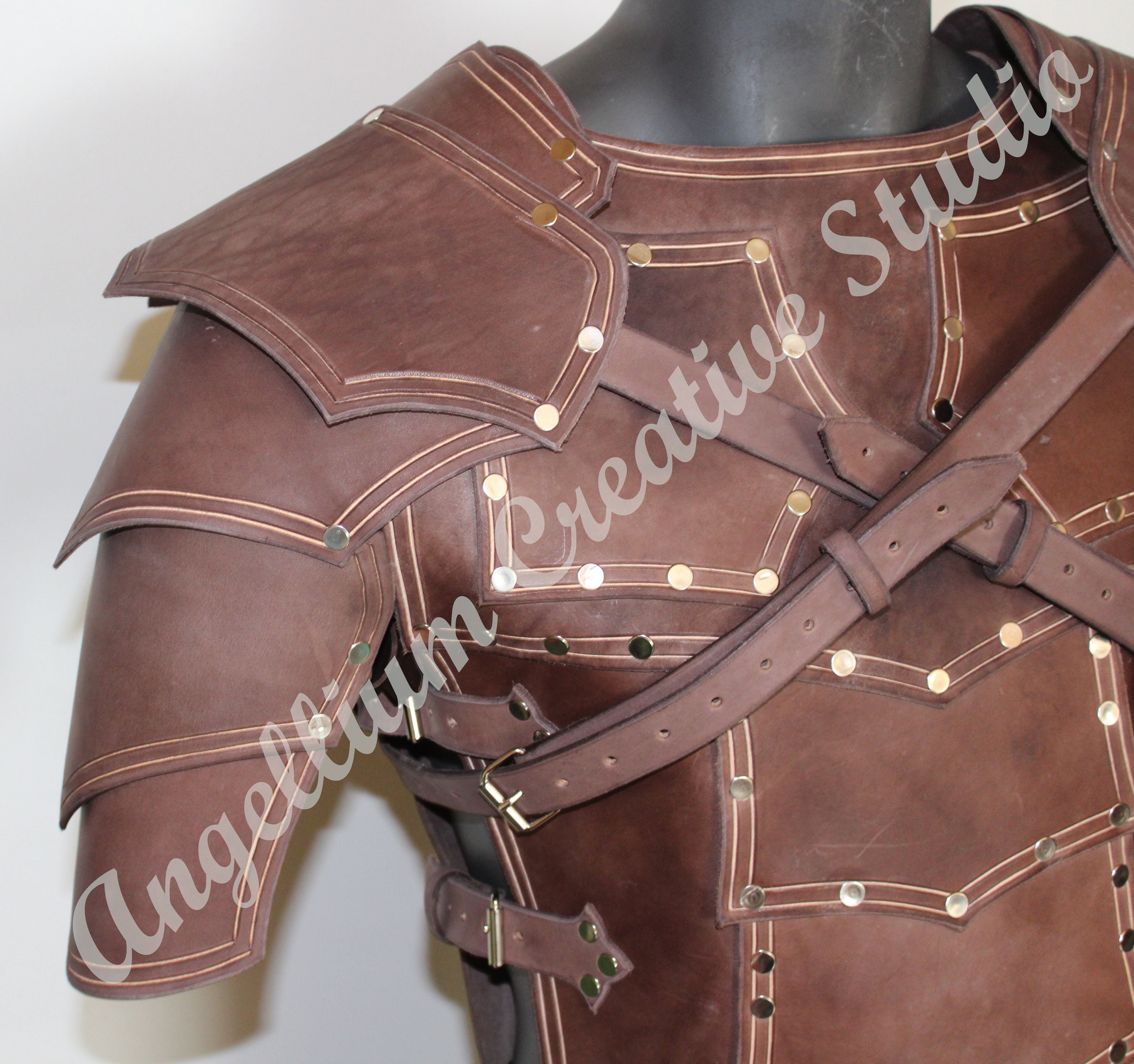 Chest Armor Chest Guard Leather Armor Shoulder Armor - Etsy