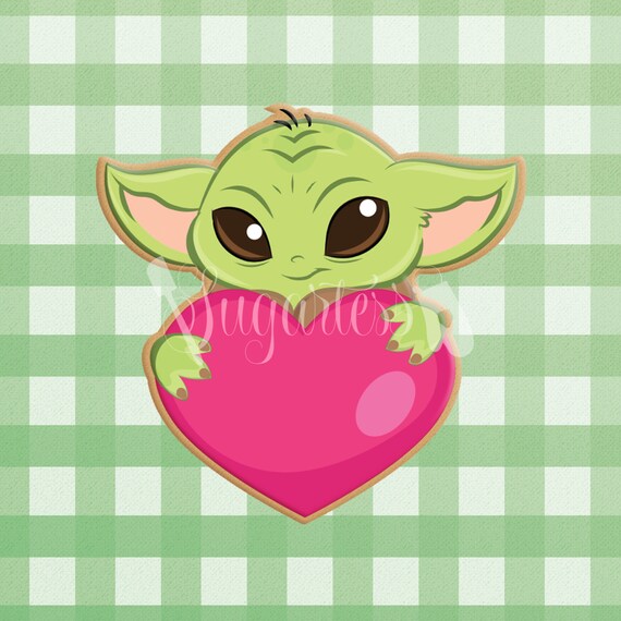 Baby Yoda Holding Heart | Etsy