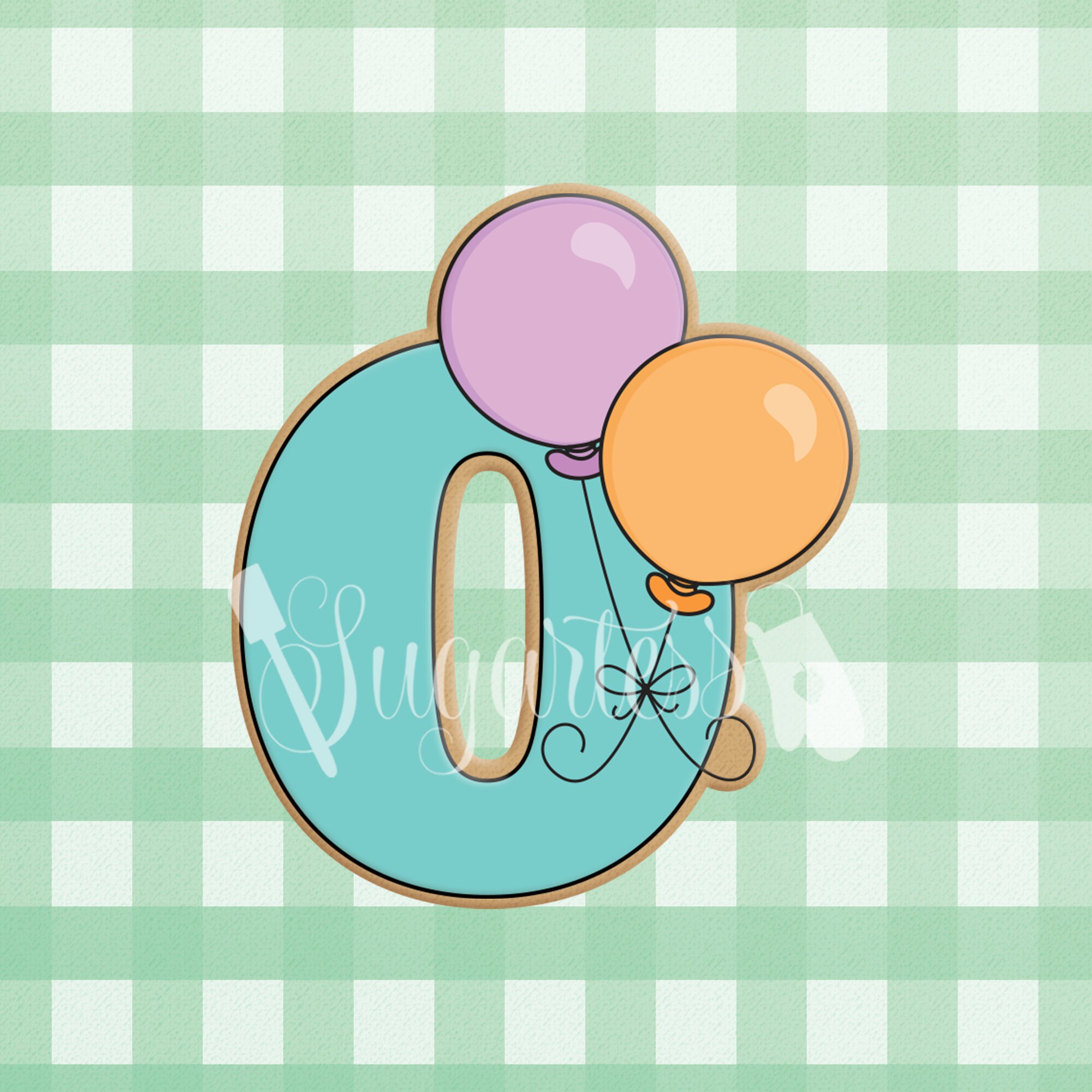 Number Zero 0 With Balloons Cookie Cutter Birthday Party Celebration ...