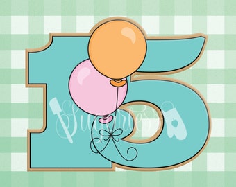 Number 15 Balloons - Etsy