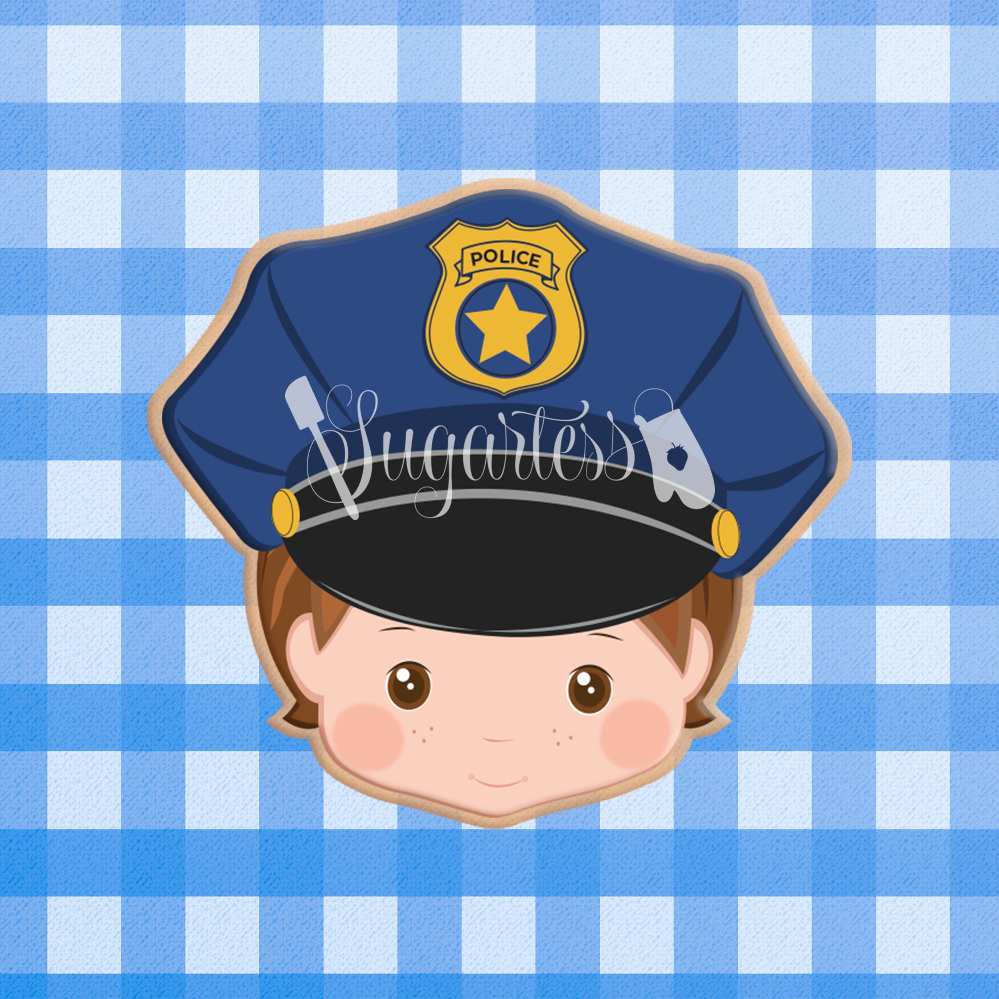 Police Head Cookie Cutter Police Hat Law Enforcement | Etsy