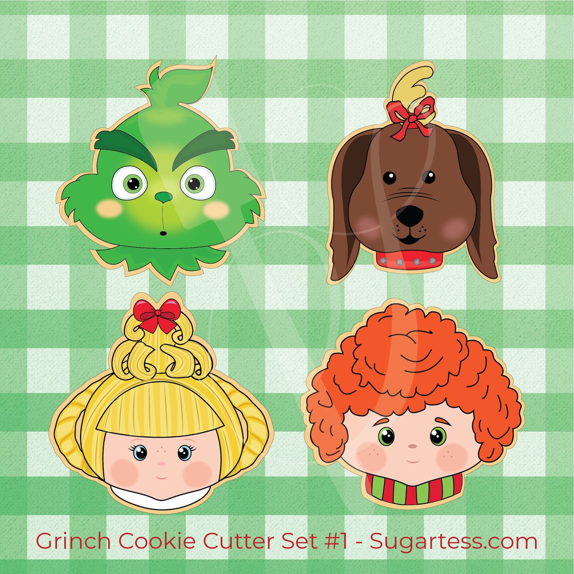 Christmas Grinch Cookie Cutter Set 1 Also Mini Sizes for - Etsy