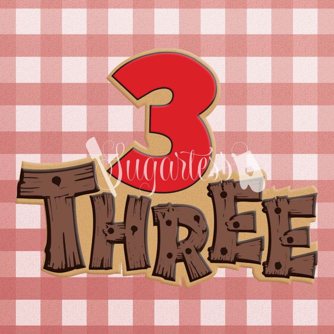 Lumberjack Wood Plank Lettered Numbers 1 10 Cookie Cutters - Etsy