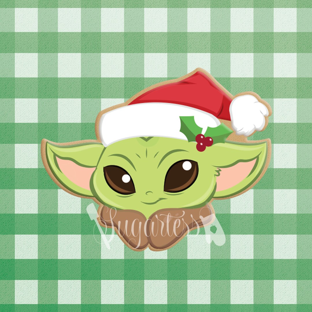 Cute Baby Alien Grogu Head Wearing Winter Hat Cookie Cutter - Etsy
