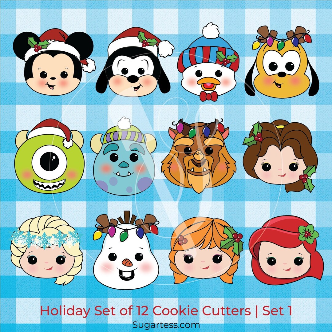 Christmas Holiday Character Heads Only Set of 12 1 Also Mini Sizes for ...