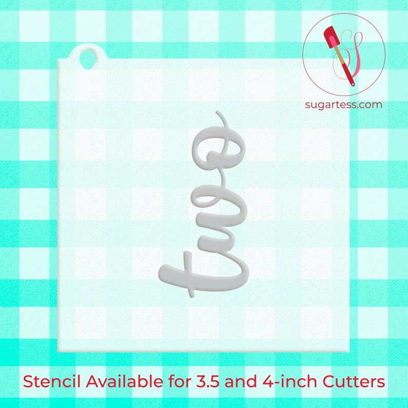 Vertical Script Two Lettered Number Cookie Cutter and Cookie - Etsy