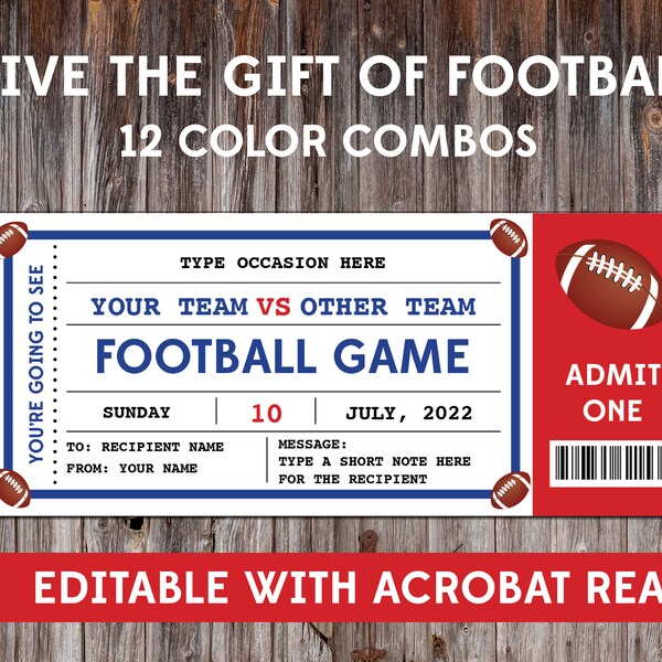 Football Ticket Graduation Invitation - Etsy