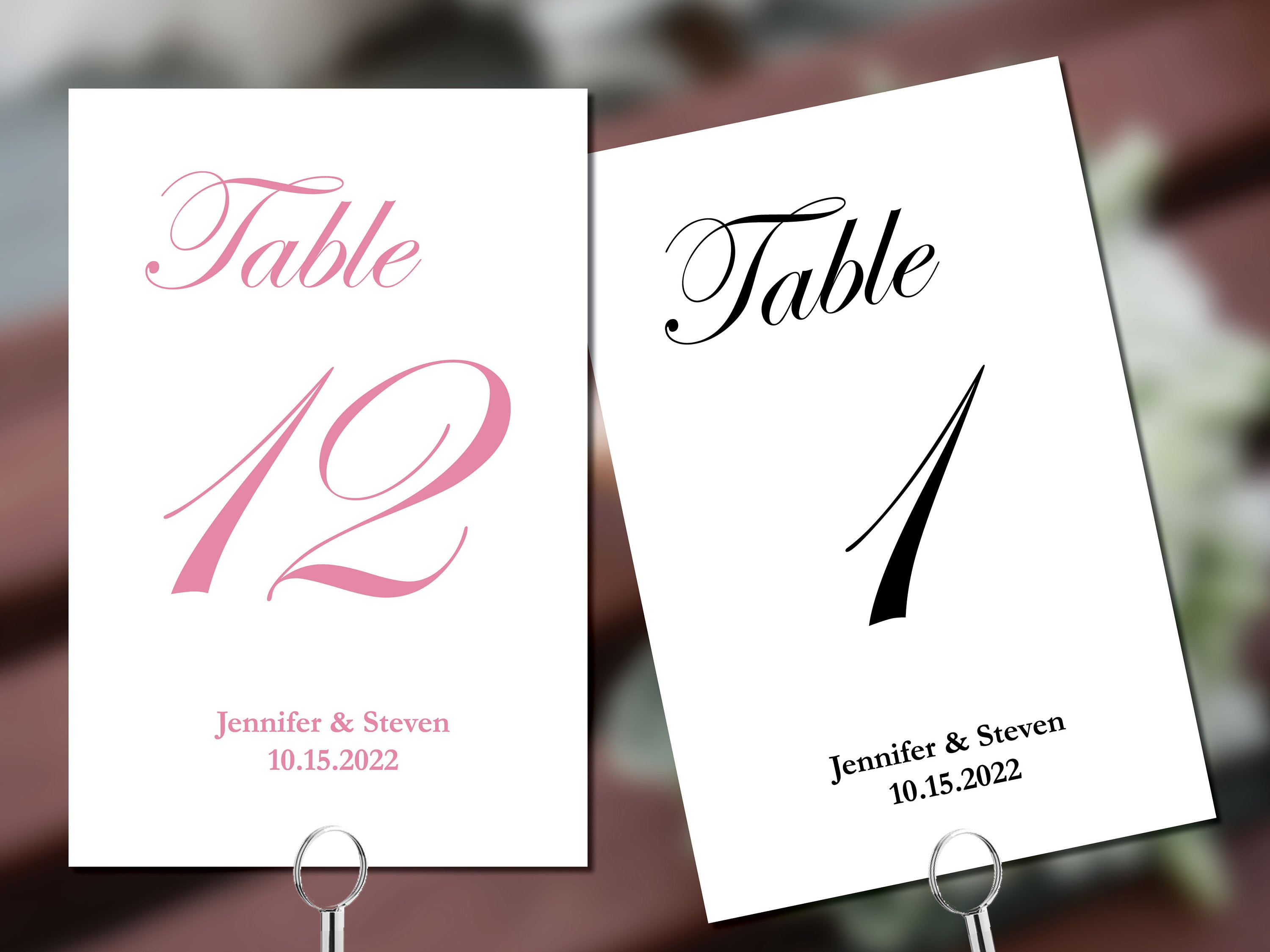 Printable Table Numbers | Wedding | Baby Shower | Party| Editable | 4x6 ...
