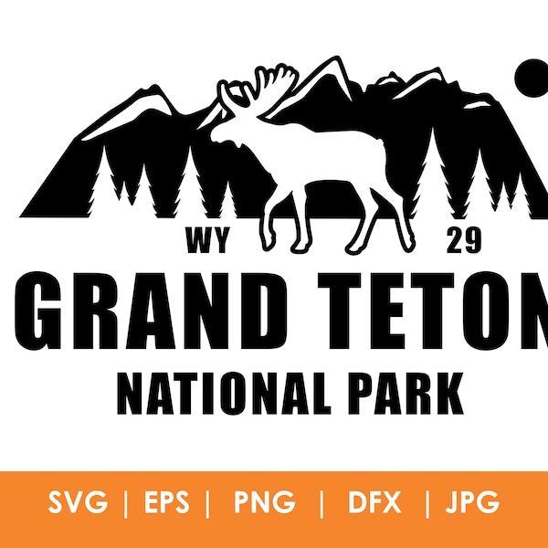 Teton National Park Svg - Etsy