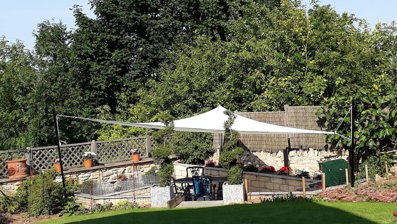 Heavy Duty Steel Garden Sun Shade Pole- Metal Shade Sail Posts for ...