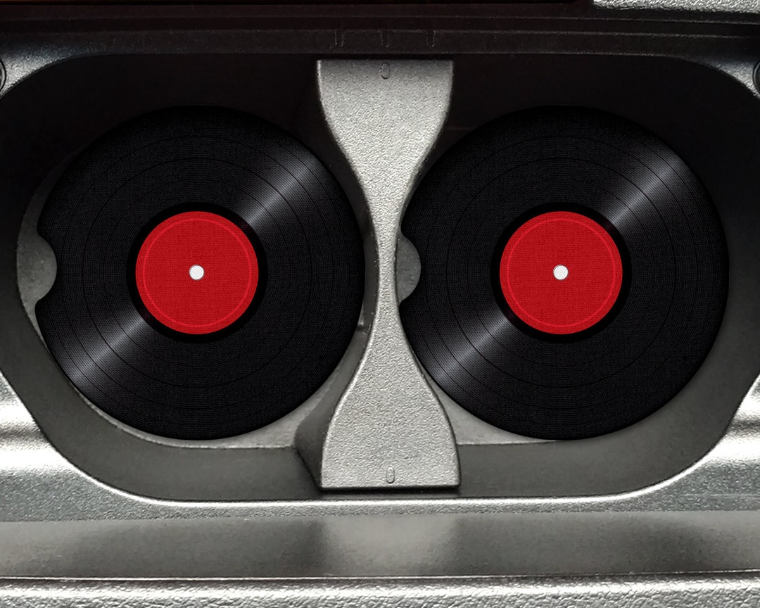 Vinyl Record Print - Rubber Neoprene Car Coaster (set of 2) - Auto ...