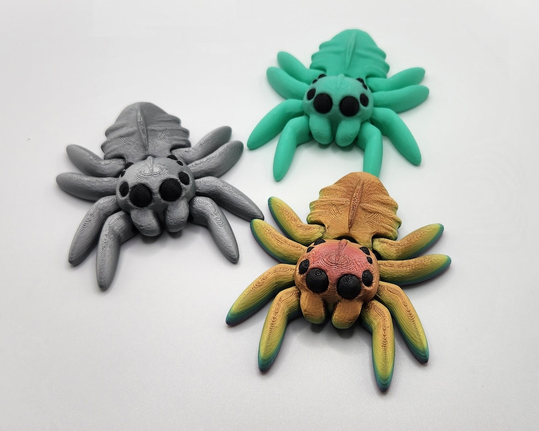 3D Printed Baby Jumping Spiders Articulated Baby Jumping Spiders - Etsy