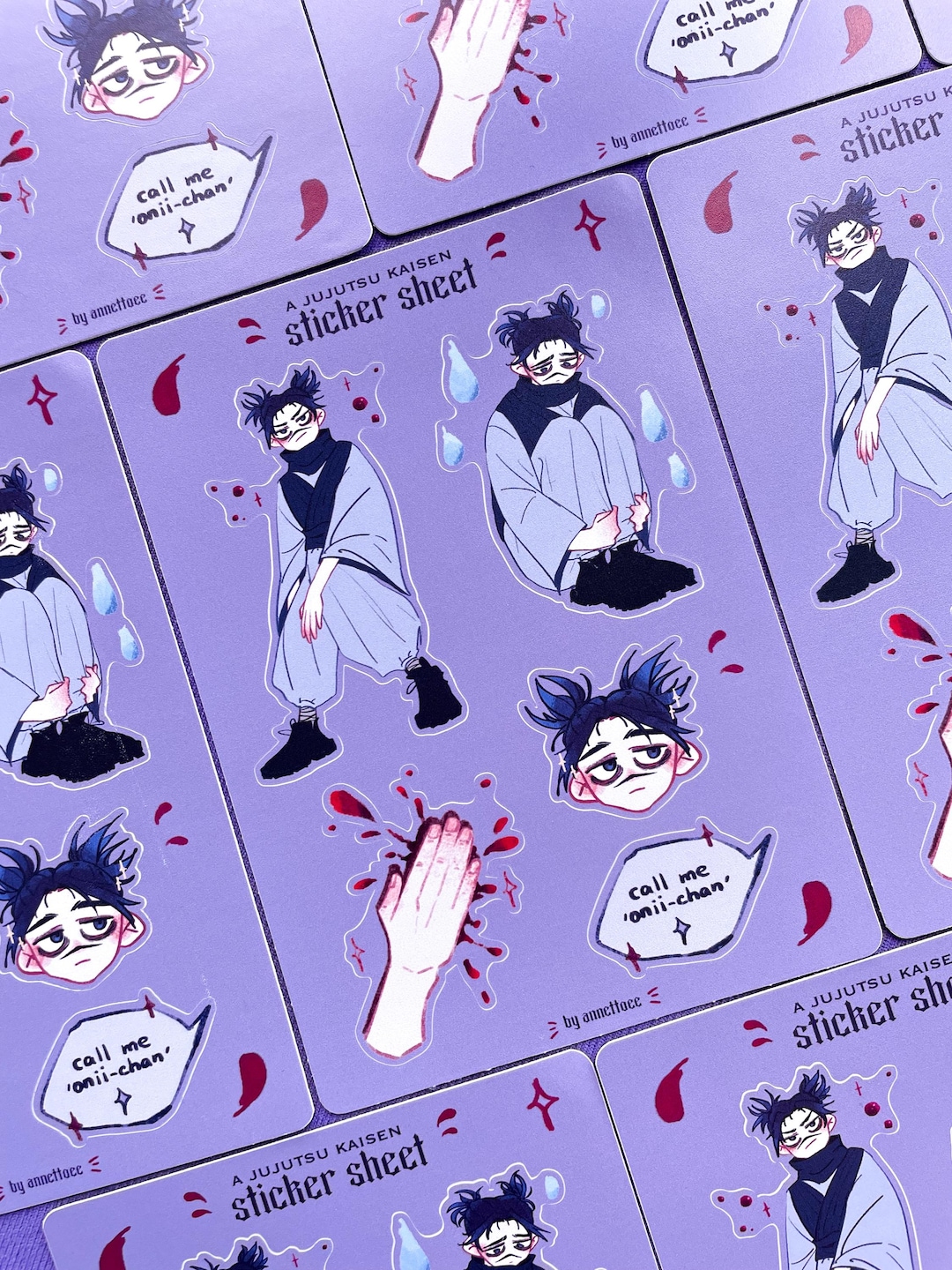 JJK Choso Matte Vinyl Sticker Sticker Sheet - Etsy