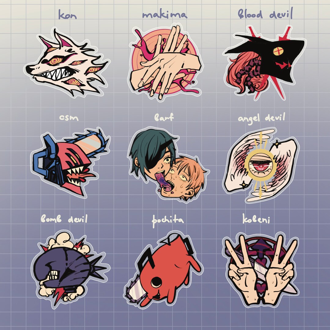 CHAINSAW Devil Acrylic Pins - Etsy